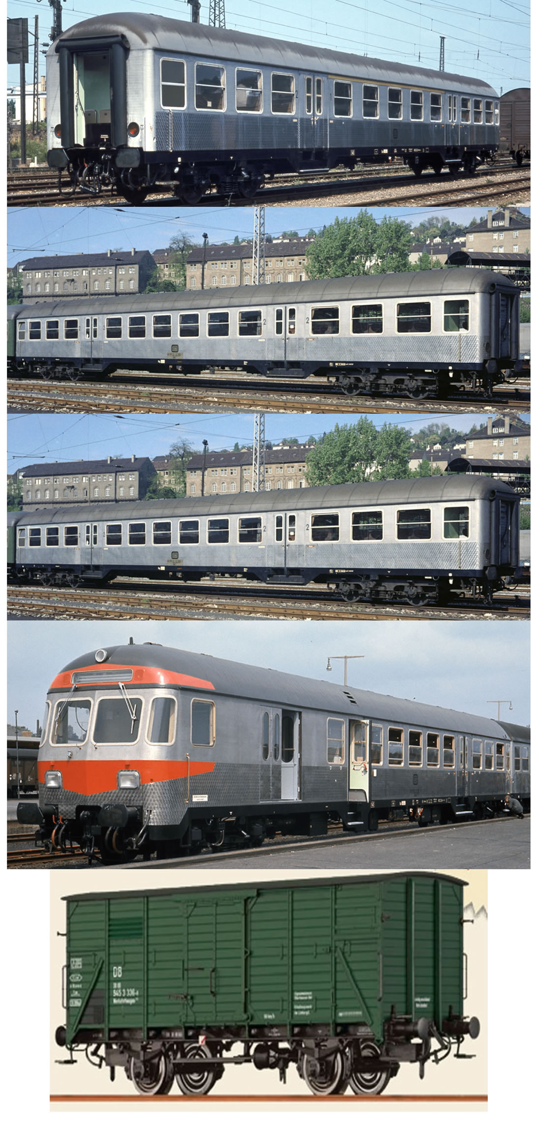 Brawa B1909 - German "SILBERLING" Train Set of the DB - SILVER