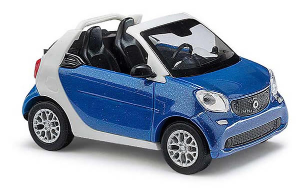Busch 50770 - Smart Fortwo Cabrio 2015 CMD, Blue