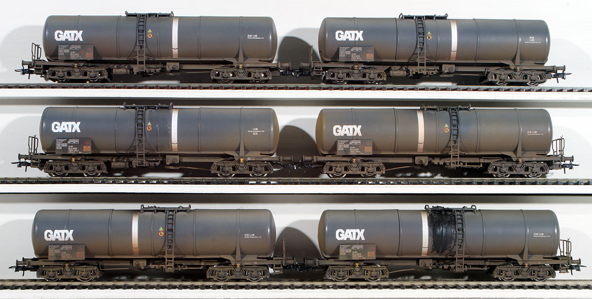 Consignment RO75972 - Roco 6-Piece (Weathered) Tank Car Set of the GATX