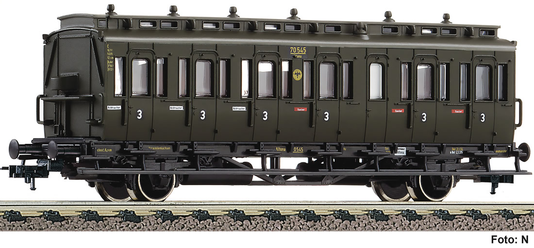 Fleischmann 507153 - German 2-axle Compartment Coach 3. Class of the DRG