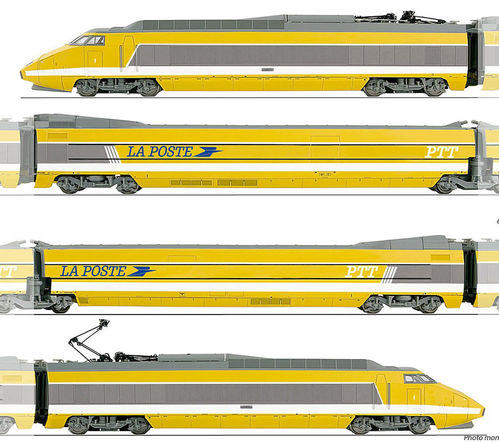 Jouef 2209 - French Electric Locmotive TGV Set "La Poste" original version