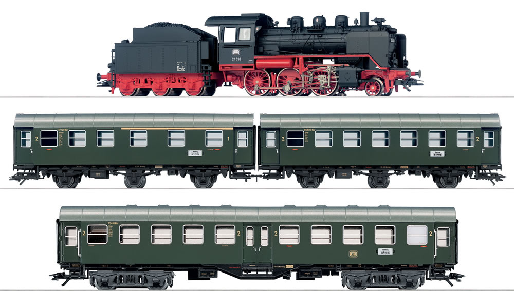 Marklin 26564 - Digital DB "Class 24 & Umbauwagen / Rebuild Cars" Train ...
