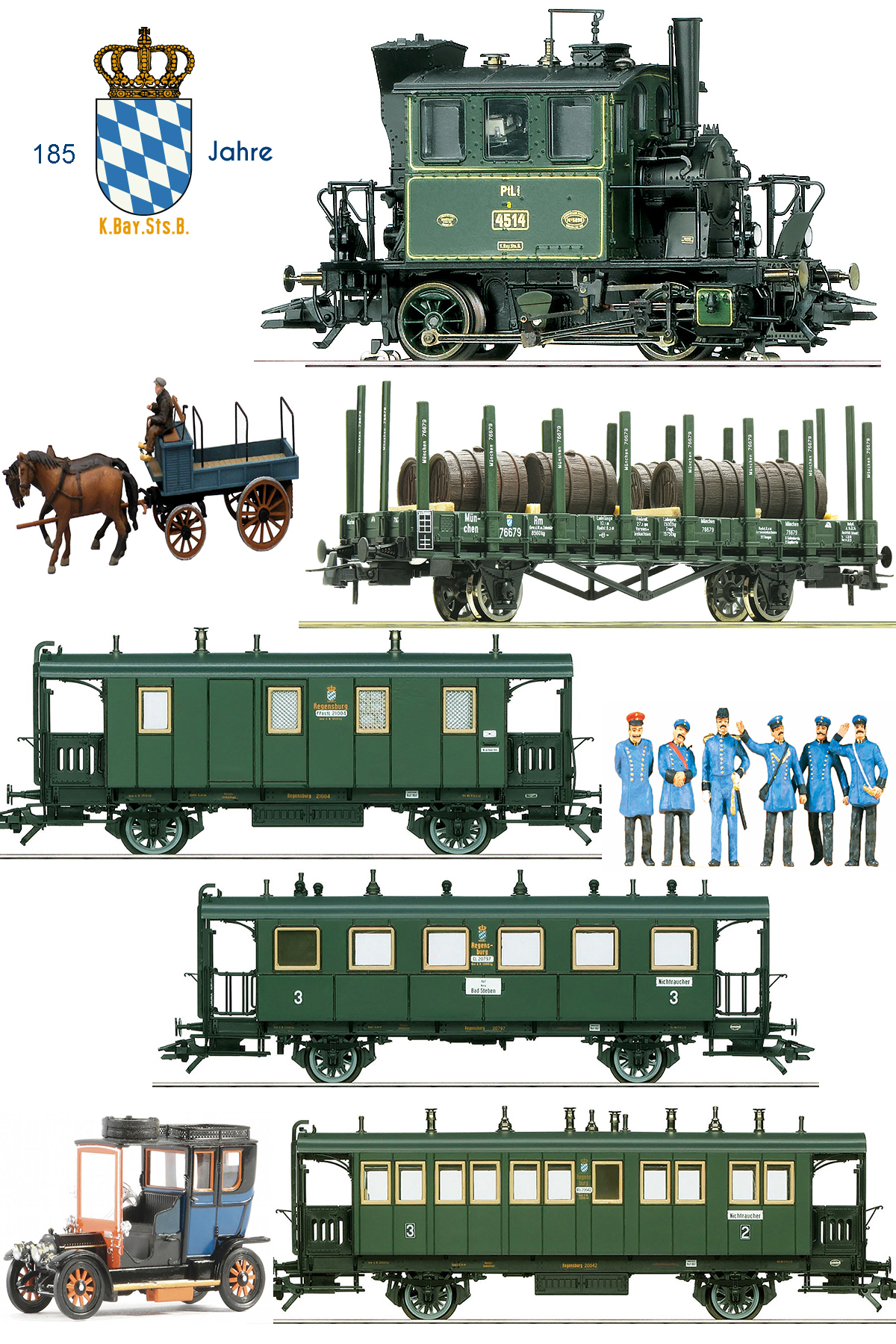 Marklin 368671 - 1900s Bavarian Local Branch Line Set Marklin 368671 - 1900s Bavarian Local Branch Line Set