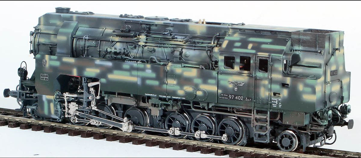 Micro Metakit 02804H - German Camoflaged Class 297.401 Adhesion/Rack Loco