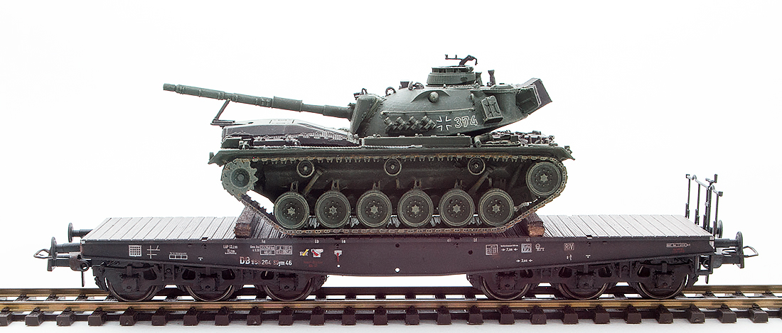 REI Models 6870060 - BRD German Bundeswehr M48 A2G Patton loaded on a ...