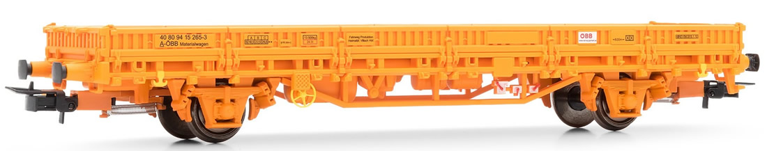 Rivarossi HR6304 - 2-axle flat wagon without stakes, ÖBB, period V ...