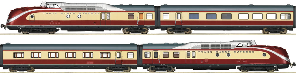 Roco 63098 - German Diesel multiple unit VT11.5 of the DB
