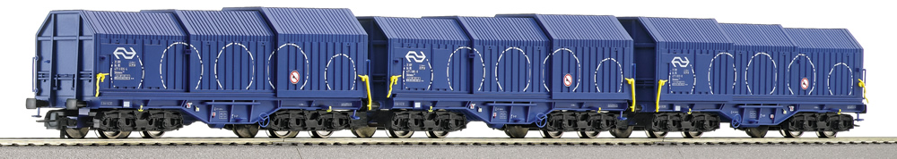 Roco 66112 - 3-piece set functional telescopic hood wagon