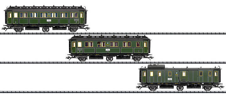 Trix 24609 - 3pc Passenger Car Set of the K.Bay.Sts.B